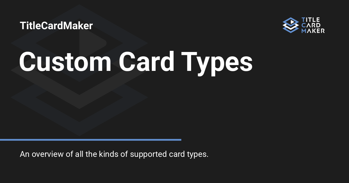 Custom Card Types - TitleCardMaker